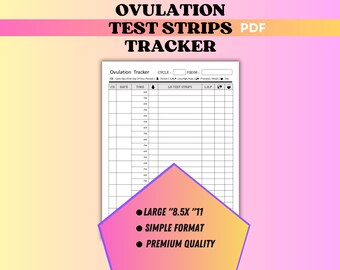 Ovulation Test Strips Tracker: Fertility Log (PDF & PNG) - Etsy