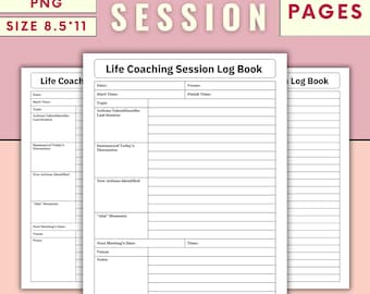 Life Coaching Session Log Template: Client Organizer (PDF & PNG) - Etsy
