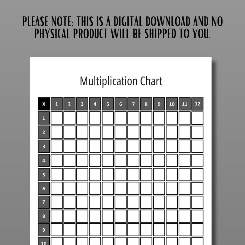 Printable Multiplication Chart and Activity Sheet | Fun & Educational ...