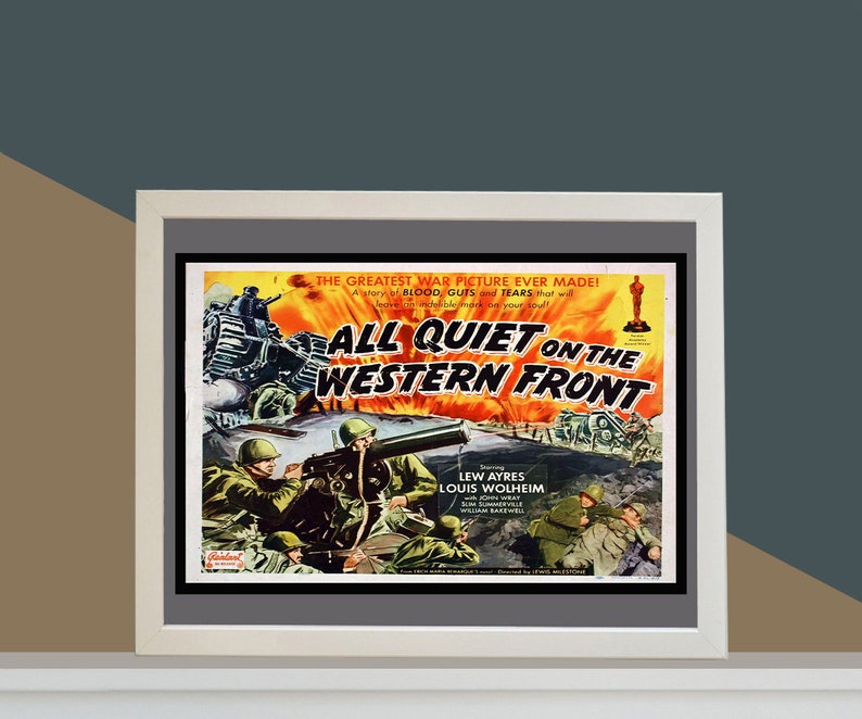 Digital Download of a Vintage War Movie Poster All Quiet on the Western ...