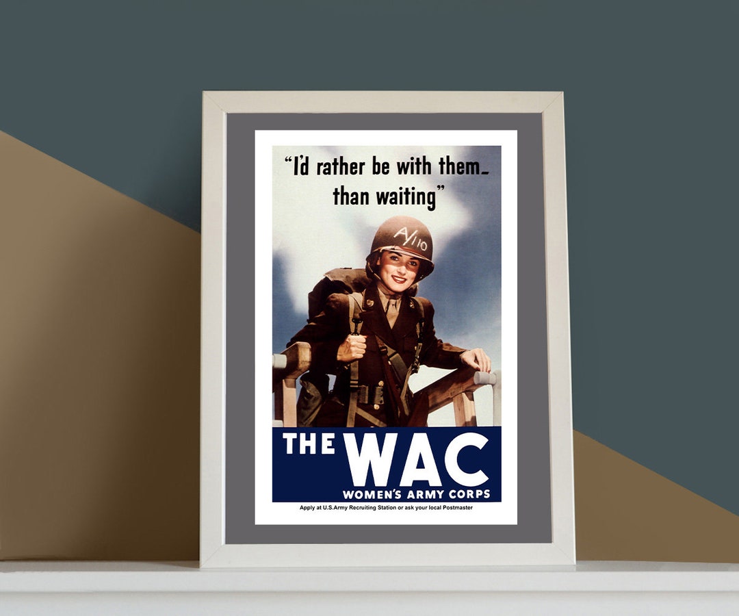 Digital Download of a Vintage Female Recruiting Poster Join the WAC - Etsy