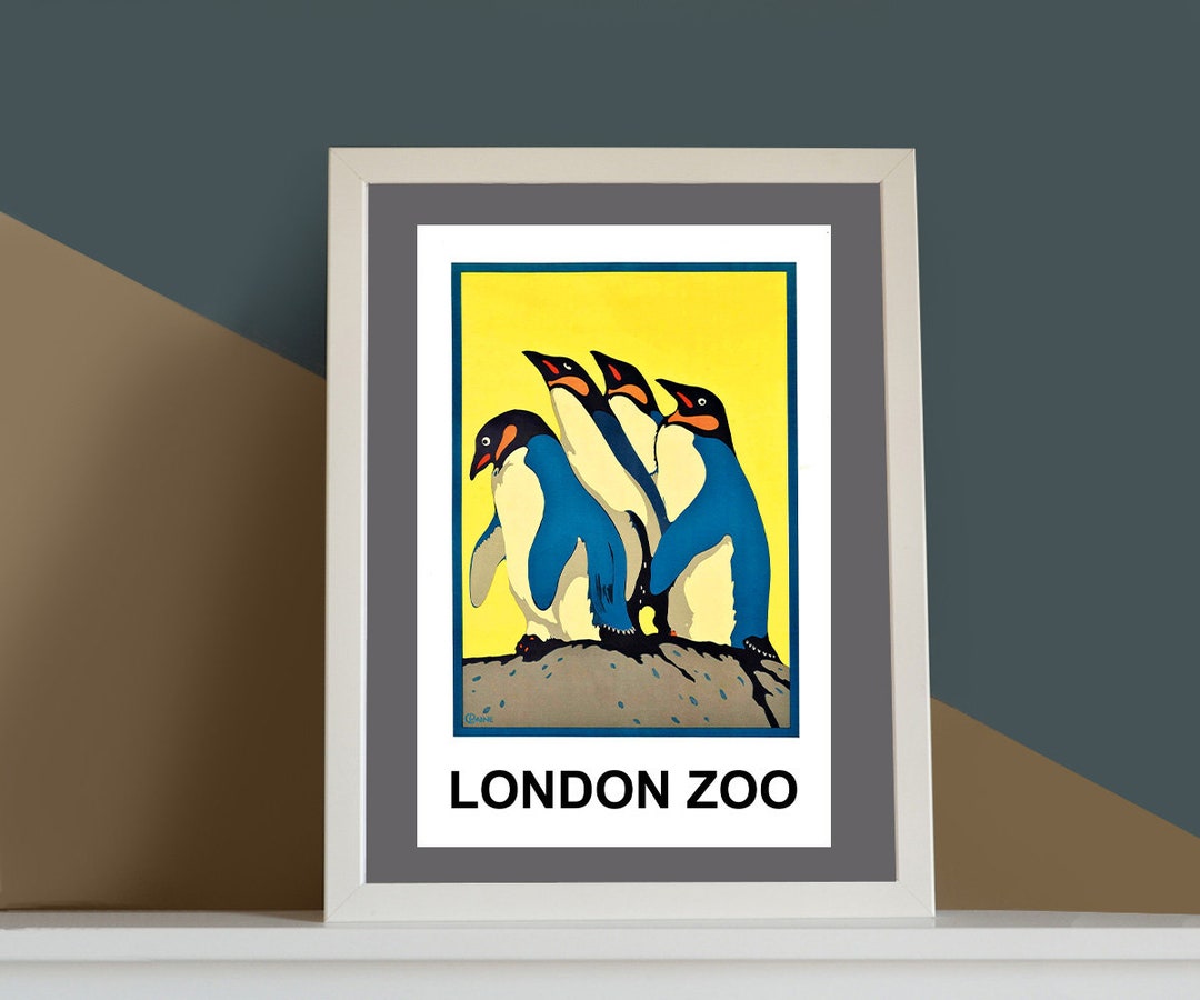 Digital Download of a Vintage Zoo Poster London Penguins - Etsy
