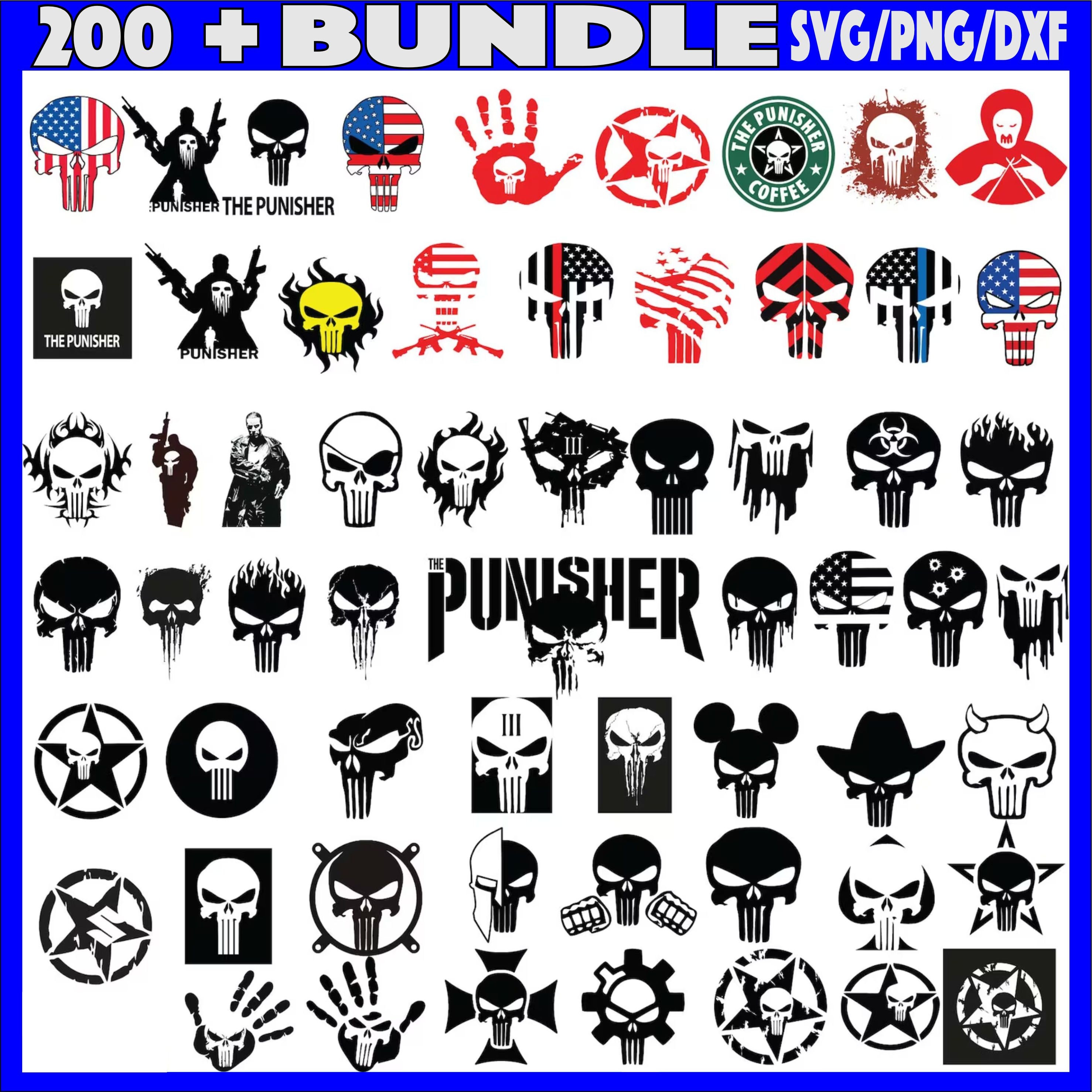 200 Punisher Svg Bundle, Punisher Png Bundle, Punisher Bundle PNG-SVG ...