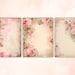 27 Shabby Chic Pink Roses Junk Journal Paper Pack, Vintage Shabby Chic ...
