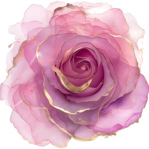 17 PNG Abstract Pink Rose Clipart, Pink Gold Flower, Flowers Print ...