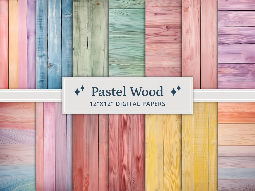 38 Pastel Wood Background Digital Papers, Pastel Wooden Backgrounds ...