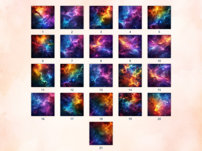 21 Galaxy Digital Papers, Nebula Stardust Space Backgrounds, Cosmic ...