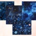 35 Watercolor Starry Night Digital Papers, Night Sky Texture Background ...