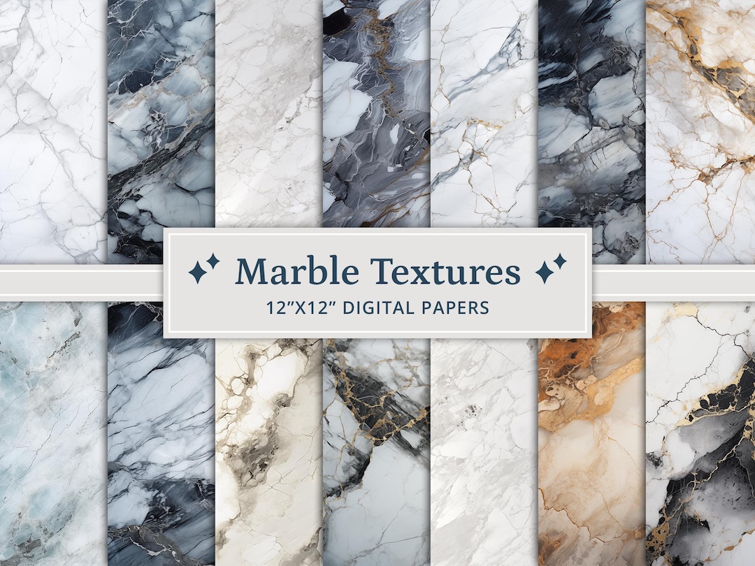 25 Marble Textures Digital Papers, Marble Textures, Marble Backgrounds ...