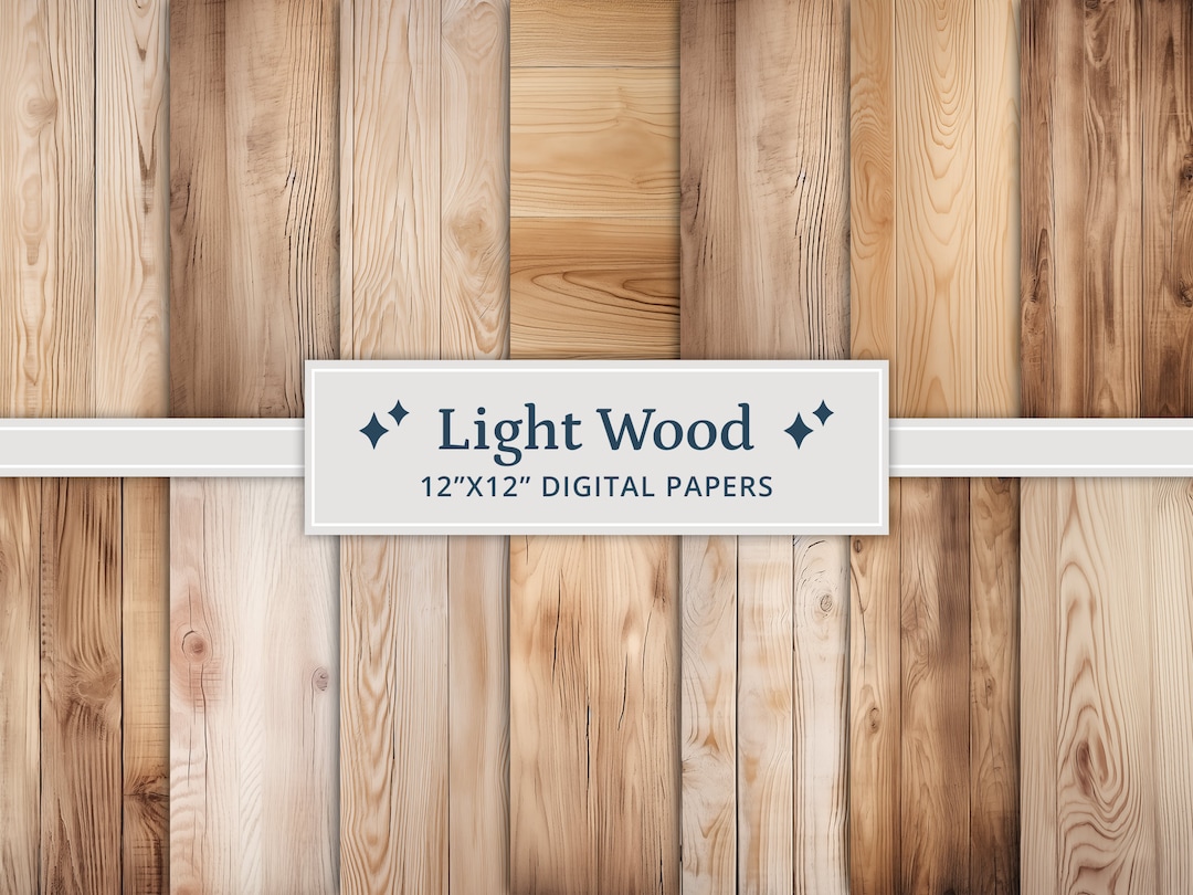 25 Light Wood Background Digital Papers, Light Wooden Texture Paper ...