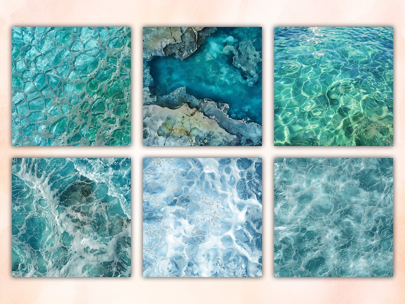 30 Pure Water Digital Papers, Water Backgrounds, Water Digital ...