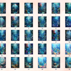 30 Enchanted Underwater Digital Papers, Printable Digital Paper, Under ...