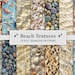 28 Beach Textures Seamless Digital Papers, Sand Texture, Pebbles ...