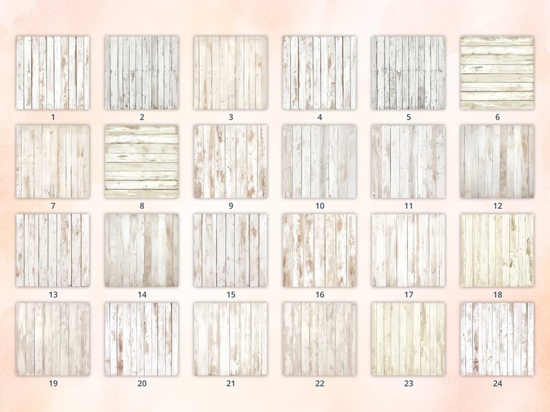 24 Shabby Wood Background Digital Papers, White Wooden Backgrounds ...