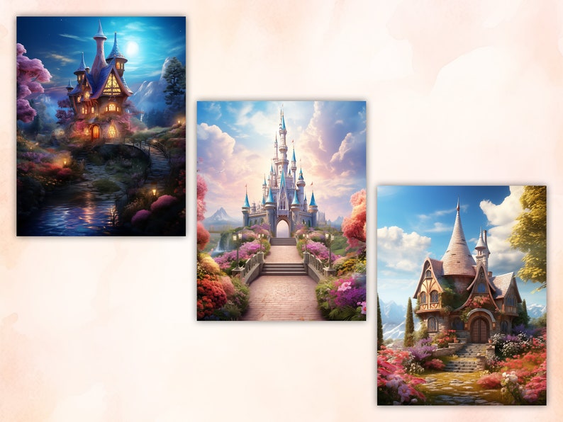 18 Fantasy Fairyland Digital Papers, Fairy Background, Enchanted Forest ...