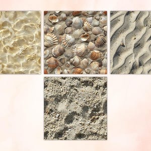28 Beach Textures Seamless Digital Papers, Sand Texture, Pebbles ...