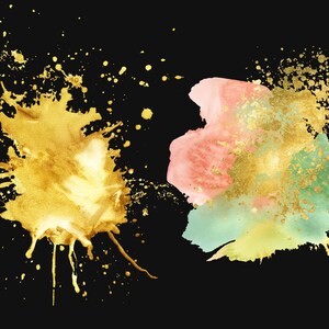 20 PNG Watercolor Splashes Clipart, Paint Splatter, Splash Background ...