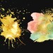 20 PNG Watercolor Splashes Clipart, Paint Splatter, Splash Background ...