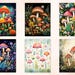 50 Mushroom Digital Papers, Mushroom Junk Journal Paper Pack ...