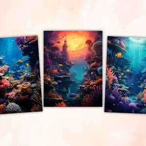 21 Enchanted Underwater Digital Papers, Printable Digital Paper, Under ...