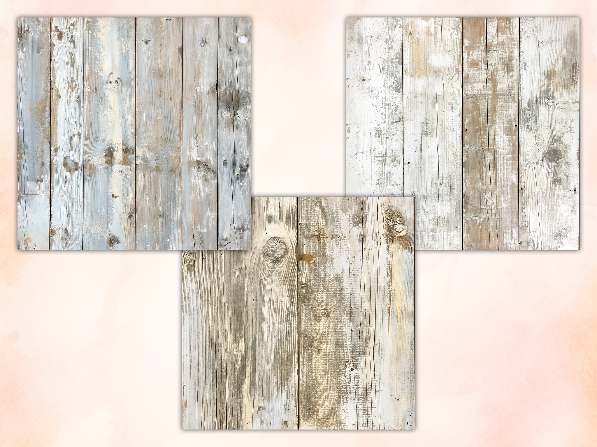 20 Shabby Wood Background Digital Papers, White Wooden Backgrounds ...