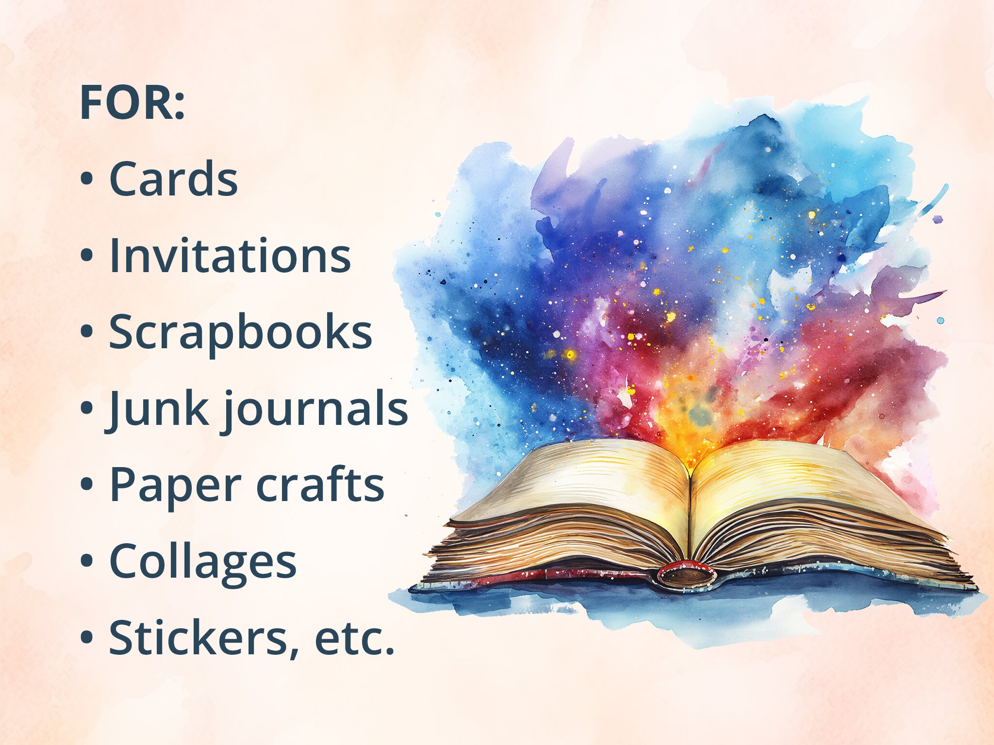 30 PNG Watercolor Fantasy Books Clipart, Open Book Clip Art, Book ...
