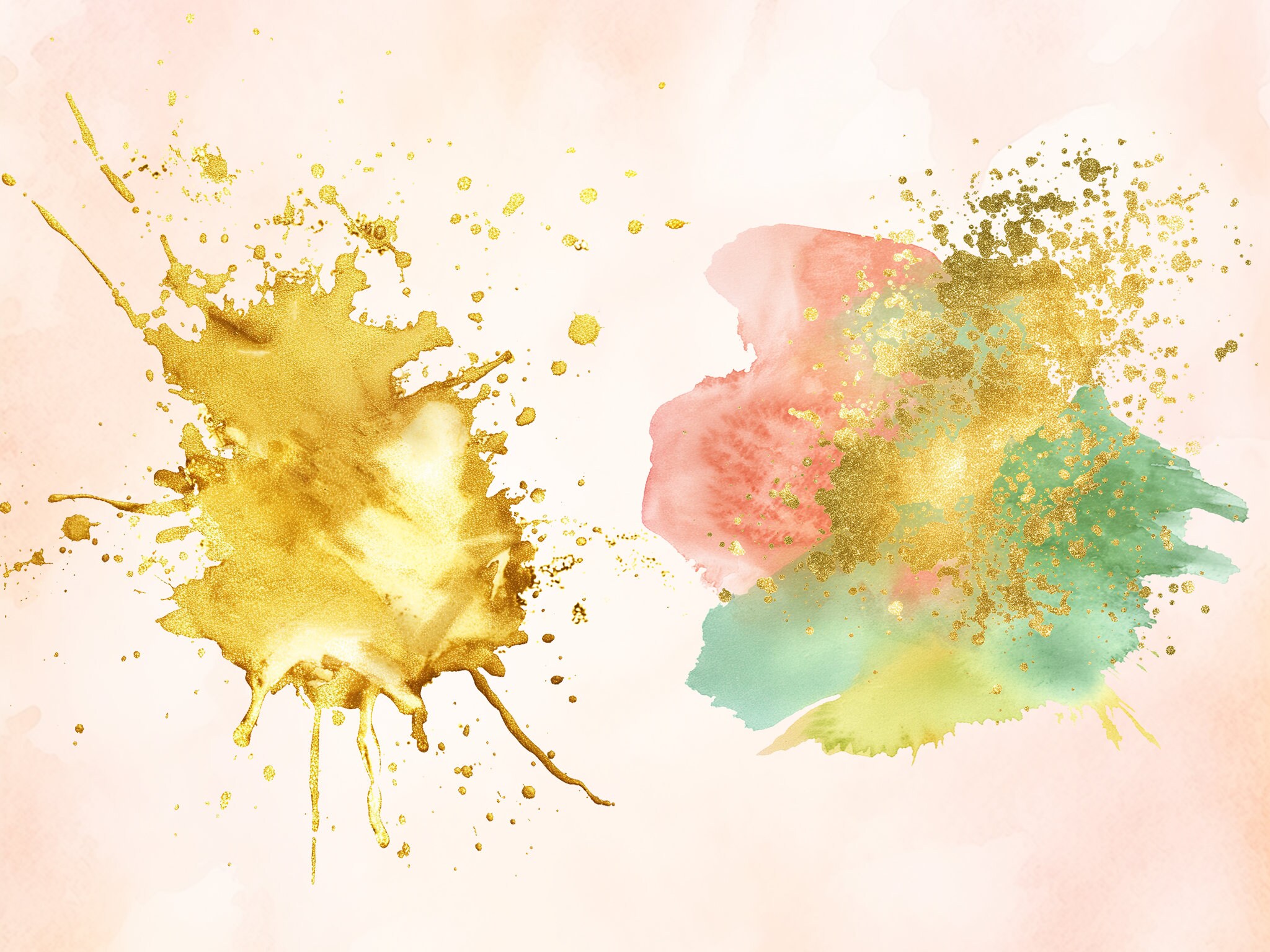 20 PNG Watercolor Splashes Clipart, Paint Splatter, Splash Background ...