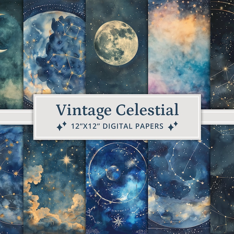 Celestial Watercolor - Etsy