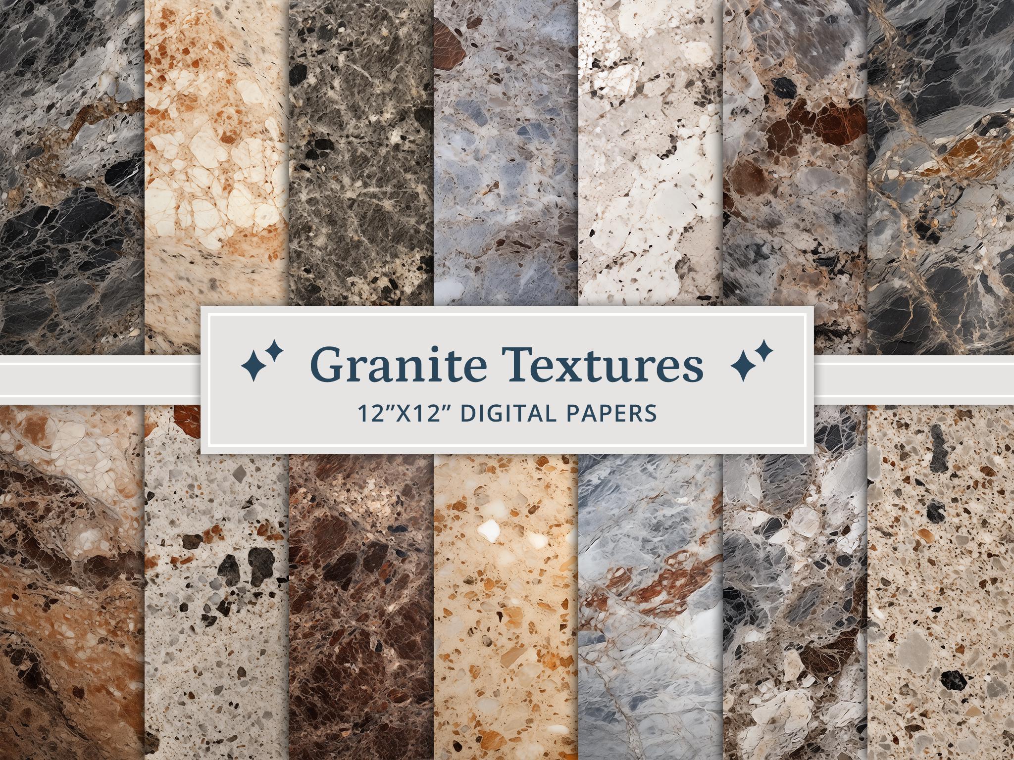 25 Granite Textures Digital Papers, Granite Textures, Granite ...