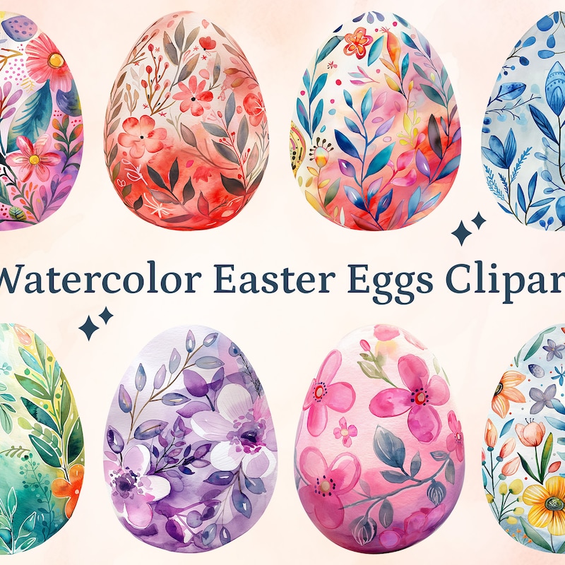 Watercolor Eggs - Etsy