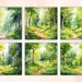 26 Watercolor Summer Forest Digital Papers, Green Forest, Printable ...
