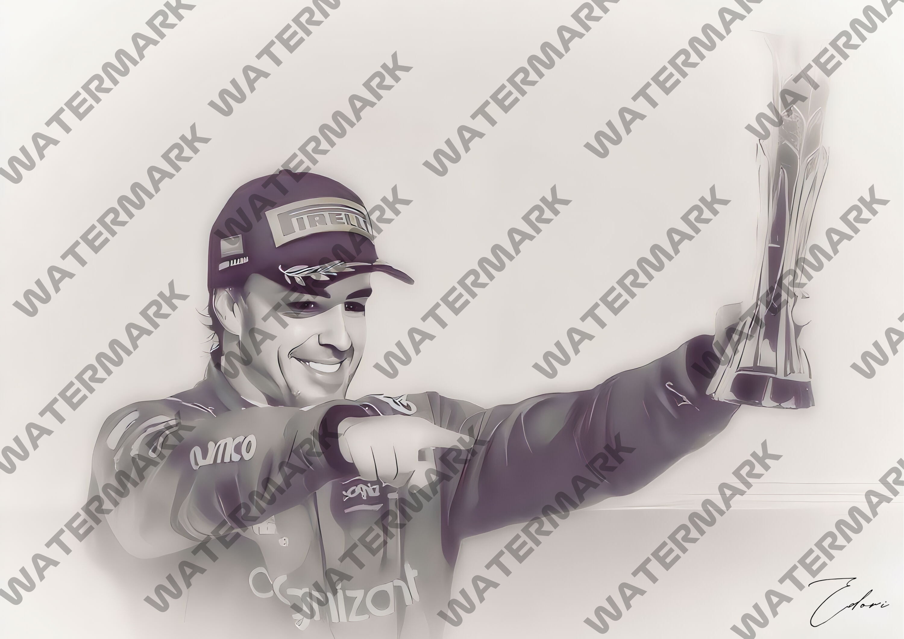 Fernando Alonso Printable Artwork F1 Wall Art Black and White Special ...