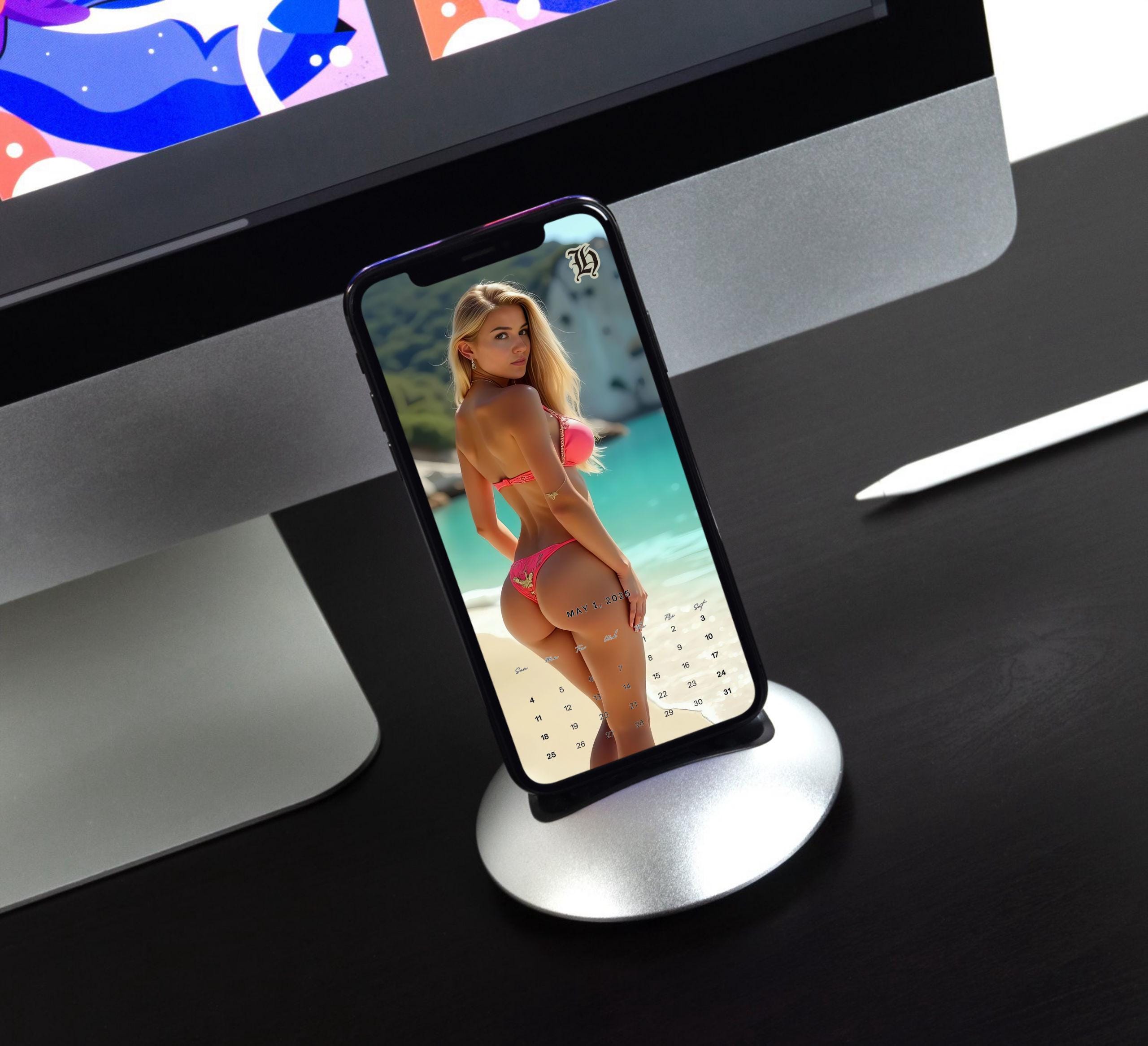 Calendar 2025 by Lara Hasler - Lingerie Girl Planner - Bikini Girl Calendar - Etsy