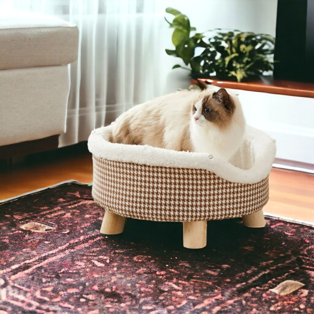 Pet Dog Cat Nest Bed, Comfortable Bedding for Pets, Cozy Kitten House ...