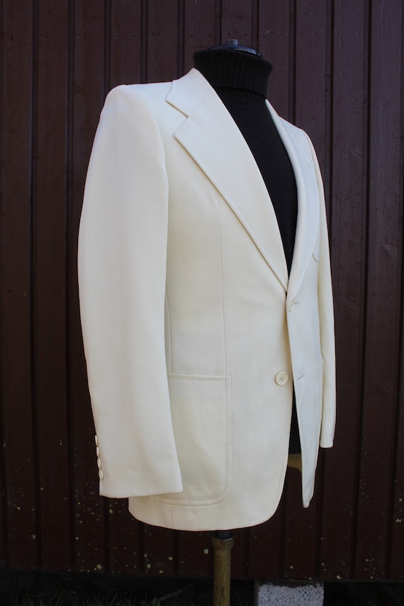 Hugo Boss Ivory Blazer 70s Cream Jacket Beige White W… - Gem