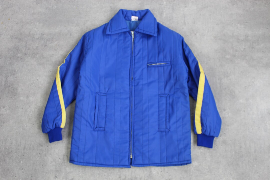 New Old Stock 60s/70s Mod Jackets Blue Yellow White Striped Track ...