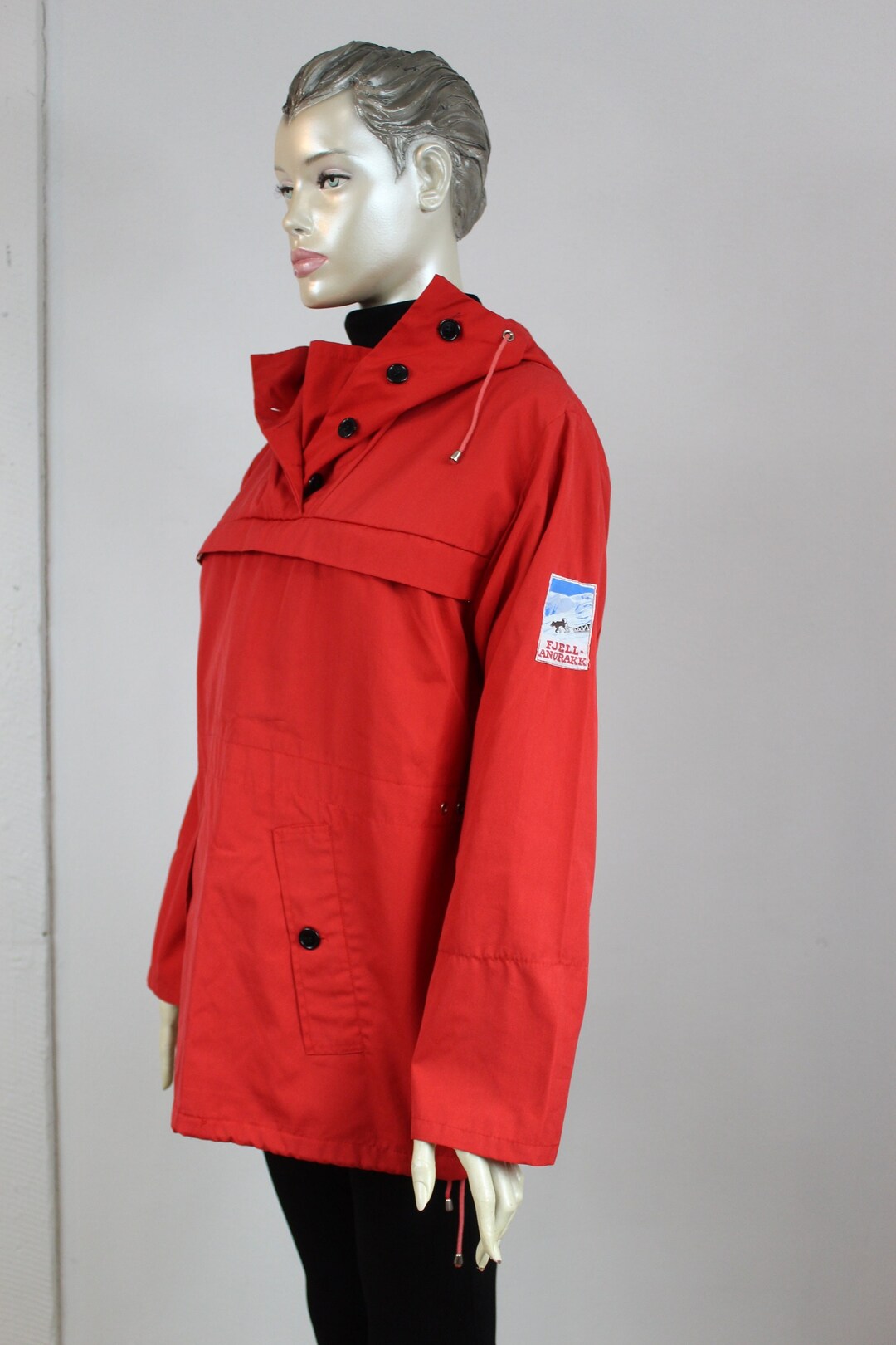 Anorak Jacket 1970s FJELL Mountain Red Jacket Women's Large, Men's S ...