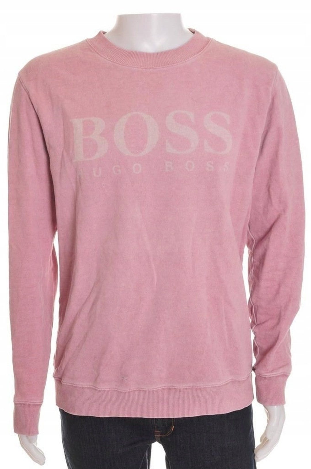 Hugo Boss Pink Sweatshirt Y2k Big Logo Sweatshirt Plain Slouchy Vintage ...