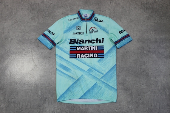 Bianchi Martini Racing 90s Vintage Cycling Jersey Bik… - Gem