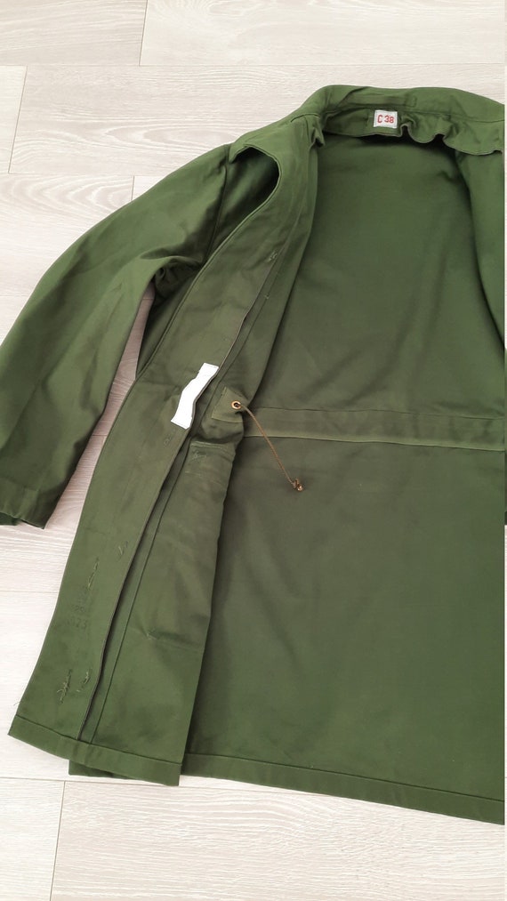 80s Military Jacket Green Army Overcoat Women's Large… - Gem