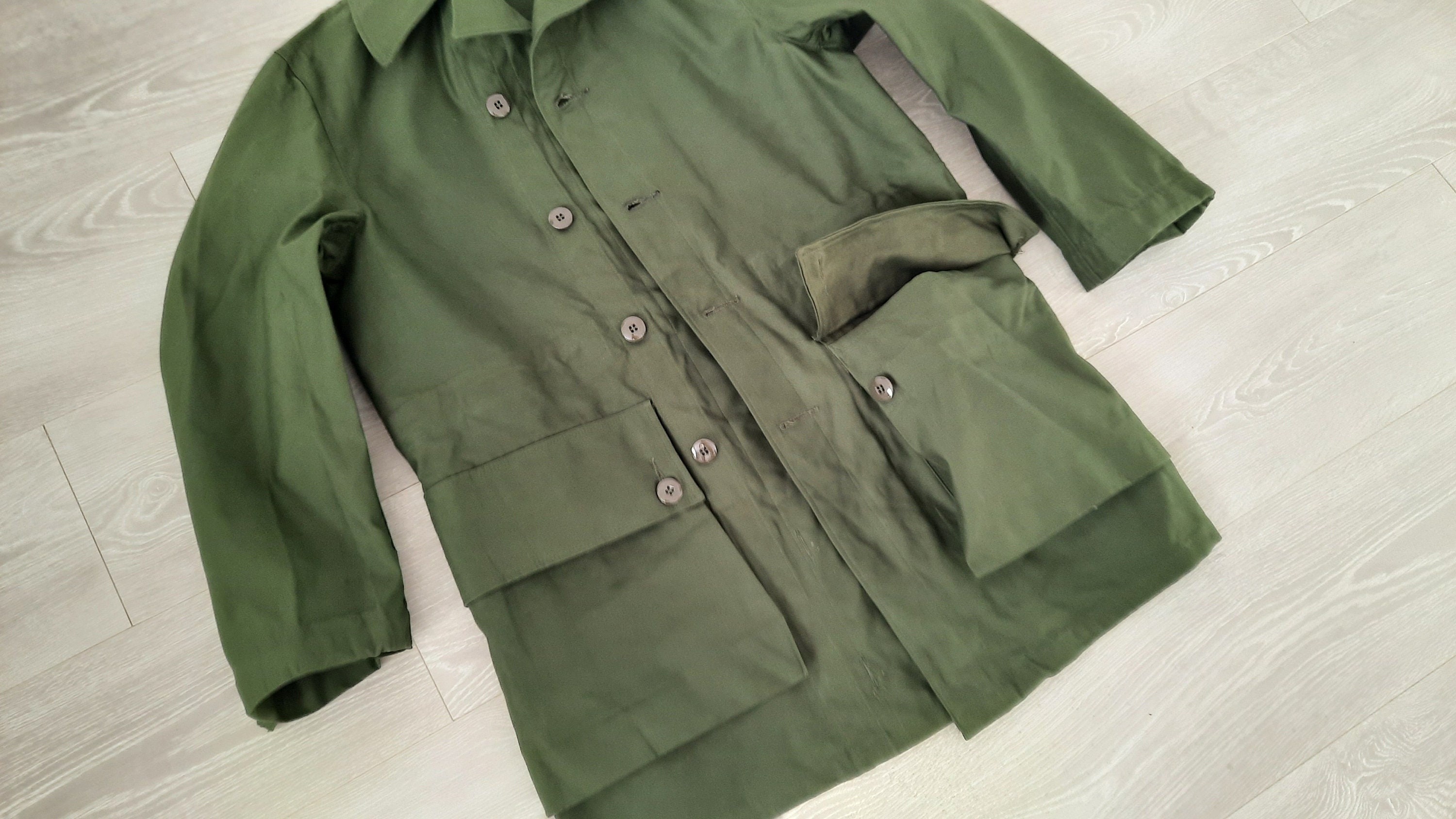80s Military Jacket Green Army Overcoat Women's Large, Men's M Big ...