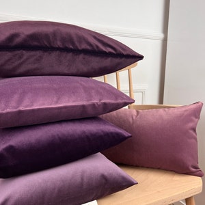SALE! Luxury Eggplant | Mauve | Raspberry Purple Velvet Pillow Cover ...