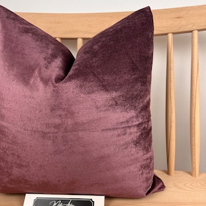 SALE! Luxury Eggplant | Mauve | Raspberry Purple Velvet Pillow Cover ...