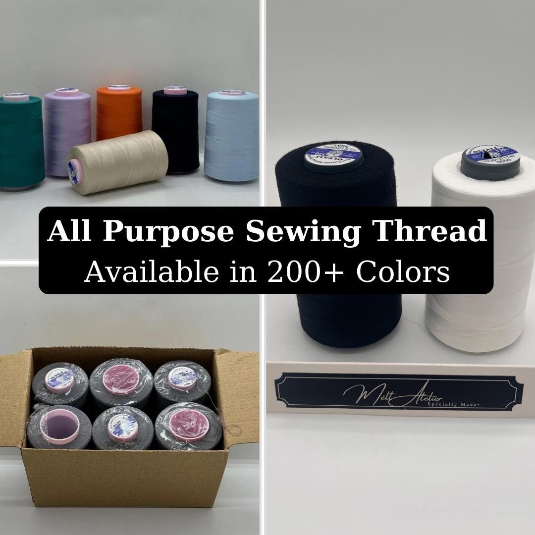 All Purpose Sewing Thread Cones High Tensile 5470 Yards Each 100% ...