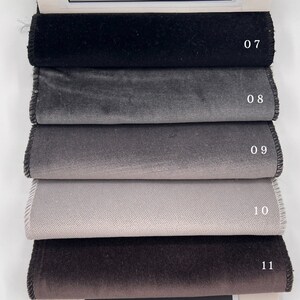 SALE! Luxury Light and Dark Gray Velvet Fabric | Upholstery Velvet ...
