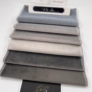 SALE! Luxury Light and Dark Gray Velvet Fabric | Upholstery Velvet ...