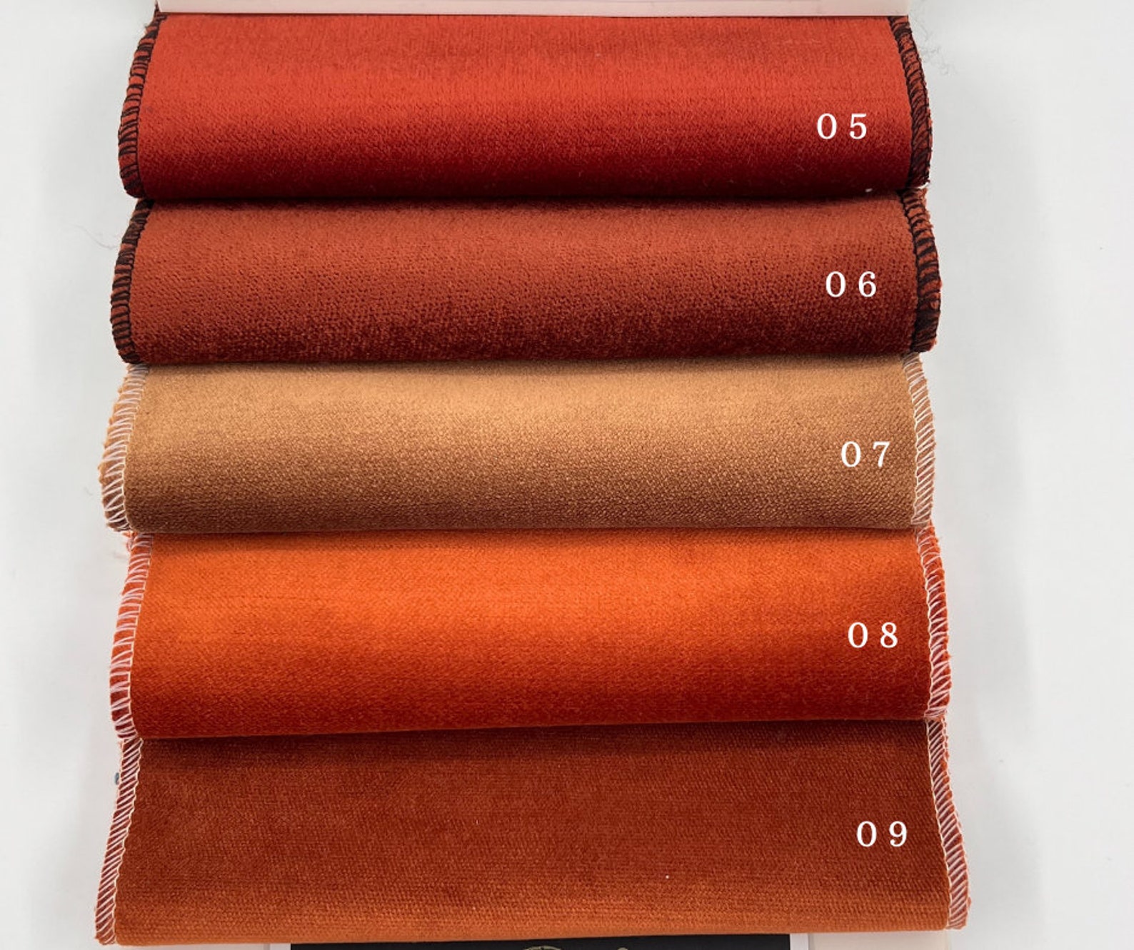 SALE! Luxury Burnt Orange Velvet Fabric | Upholstery Velvet Fabric ...