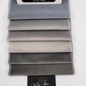 SALE! Luxury Light and Dark Gray Velvet Fabric | Upholstery Velvet ...