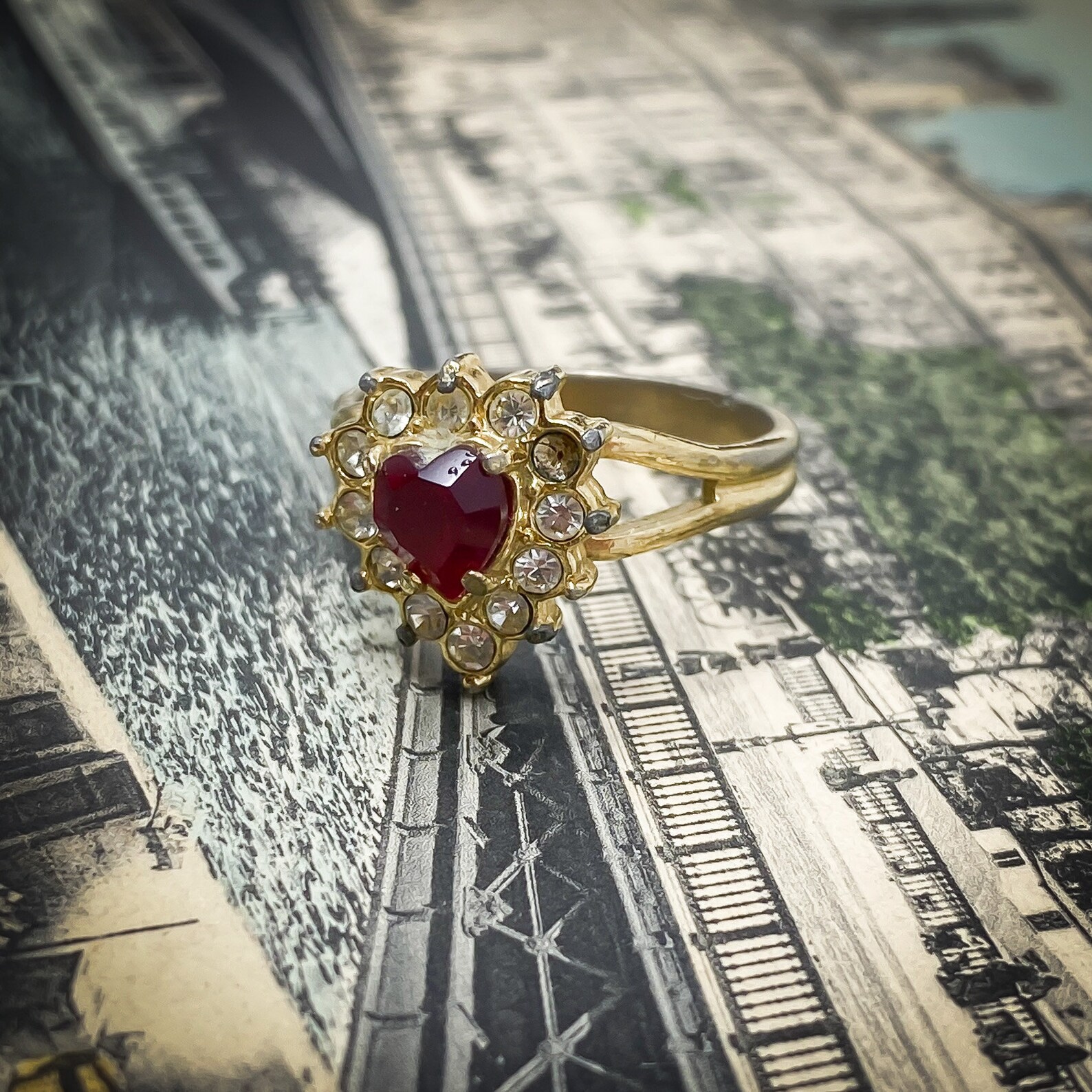 Stunning European Vintage 1970 Victorian Style Red Heart White ...