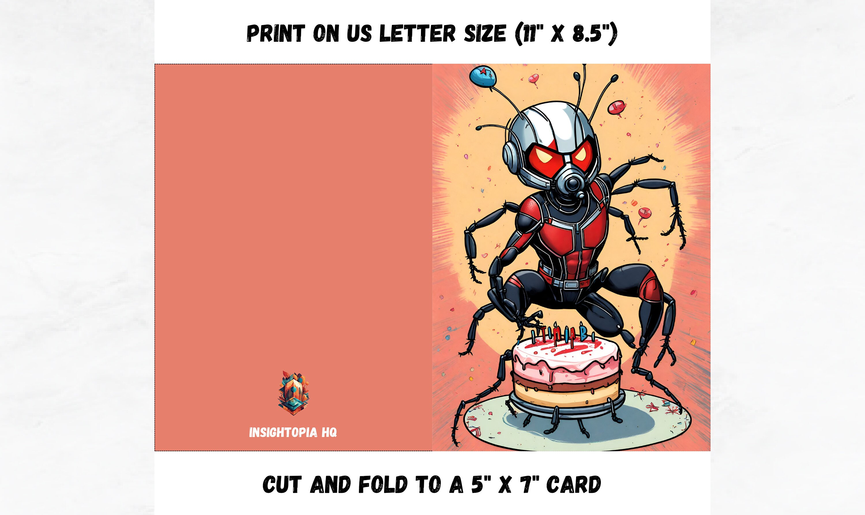 Marvel | Ant-man Birthday | Card | Instant Download | Friend Birthday ...